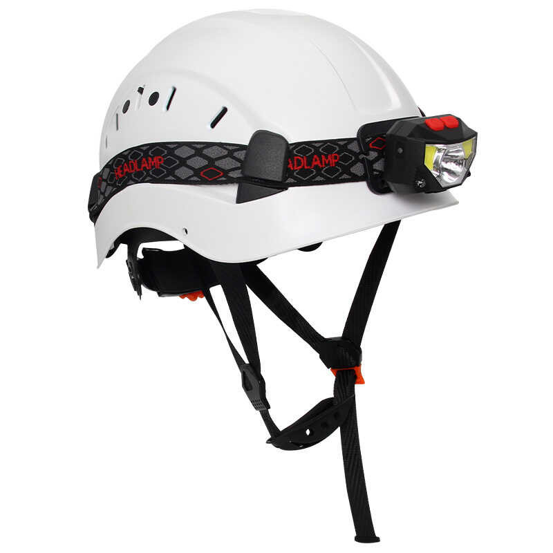 Safety Construction Helmet With Led Headlamp CE ABS Hard Hat Light ...