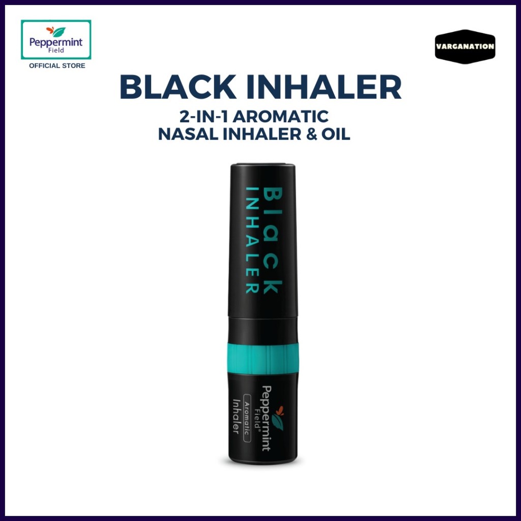 Peppermint Field Black Inhaler from Thailand - Authentic - Thai Nasal ...