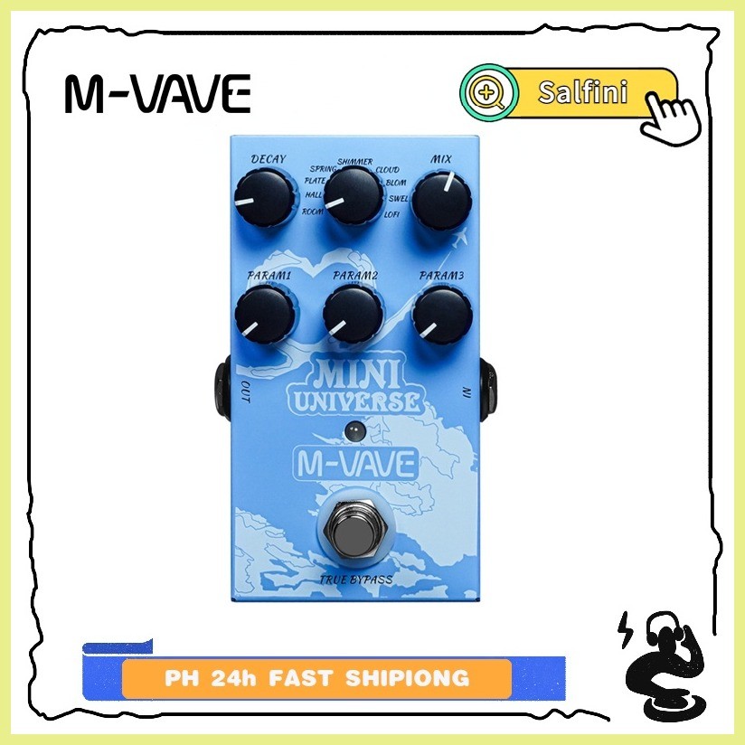 ∼ M-VAVE mini universe V2 version Electric Guitar Reverb Effects Pedal ...