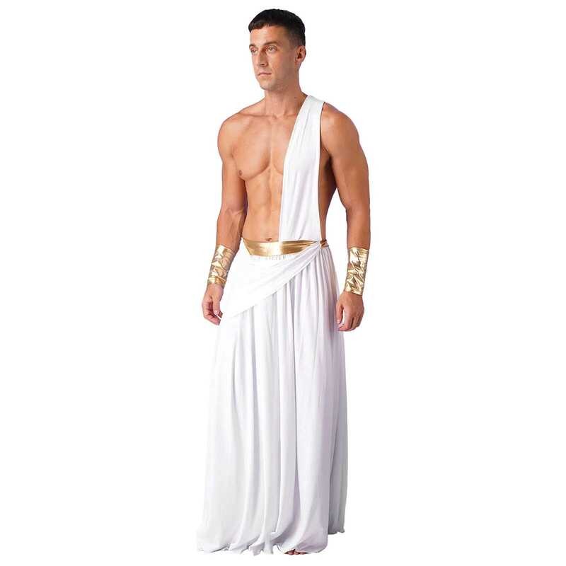 Mens Ancient Greece Mythology God Roman Emperor Cosplay Costumes ...