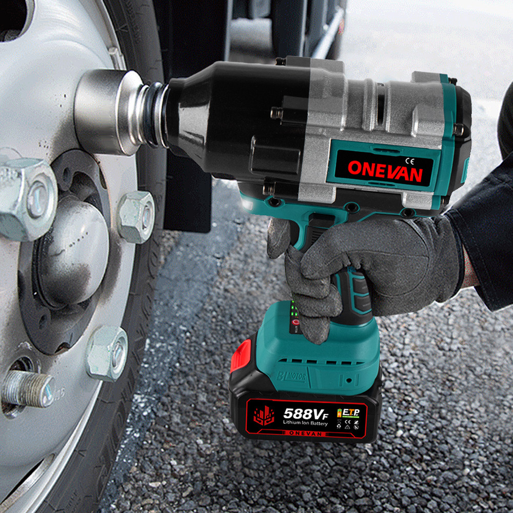 ONEVAN 3100N.M Torque Brushless Electric Impact Wrench 3/4 inch ...