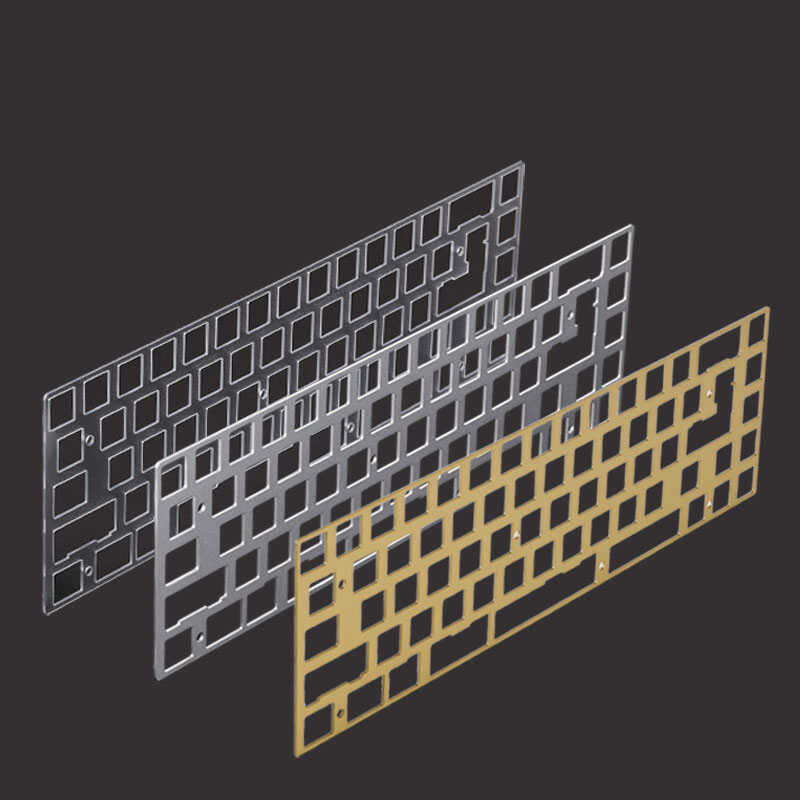 KBD 67 Key Mechanical Keyboard Brass Aluminum Polycarbonate Positioning ...