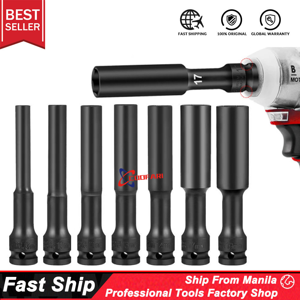8mm/10mm/12mm 1/2 Drive Long Deep Hex Socket Impact Wrench Head Spanner Set | Shopee Philippines