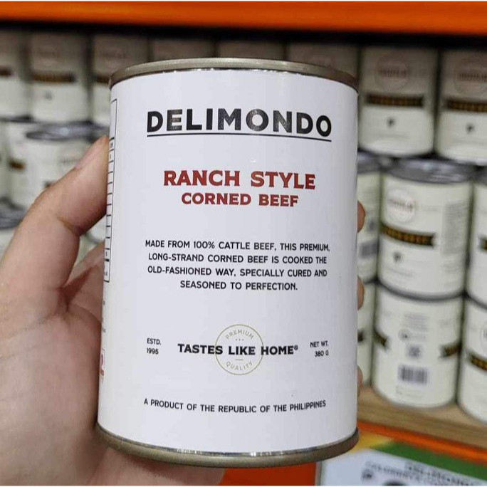 DELIMONDO RANCH STYLE CORNED BEEF | 380g | Shopee Philippines