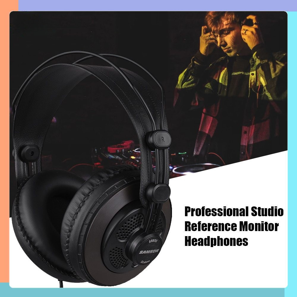 " Samson SR850 Studio Reference Monitor Headphone Dynamic Headset Semi ...
