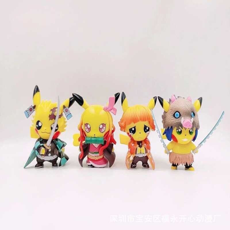 Demon Slayer Q Version Nezuko My Wife Zenitsu Tanjirou Pika Figure ...