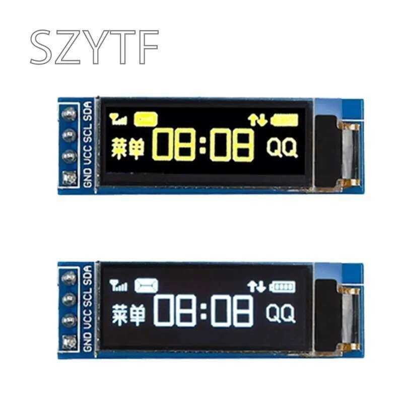 Inch 0.91 128x32 IIC I2C White / Blue OLED LCD Display DIY Module SSD1306 Driver IC DC 3.3V 5V ...
