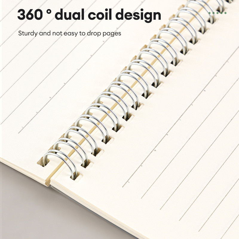 Deli A5/B5/A4 Binder Notebook 80 Sheets Line/Grid Spiral Notebooks ...