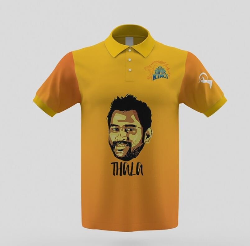 xinghe02 2025 polo collar CSK Fan Polo Thala Chennai Super Kings Team ...