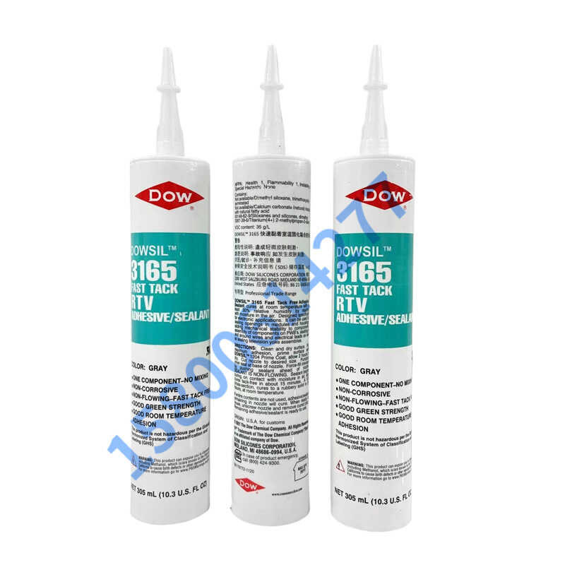 DOWSIL ™ Dow Corning 3165 single component room temperature curing RTV silicone sealant filled ...