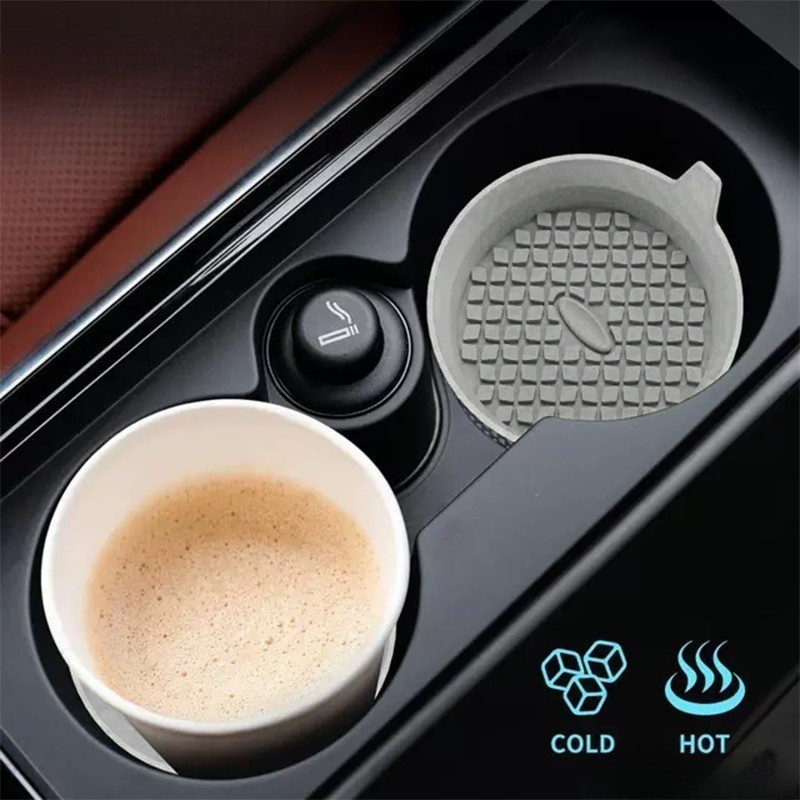 Universal Waterproof Silicone Car Cup Coasters Premium Car Coasters ...