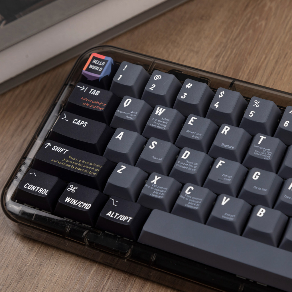 Programmer's Black Keycap Cherry Profile PBT Material DYE-SUB ...