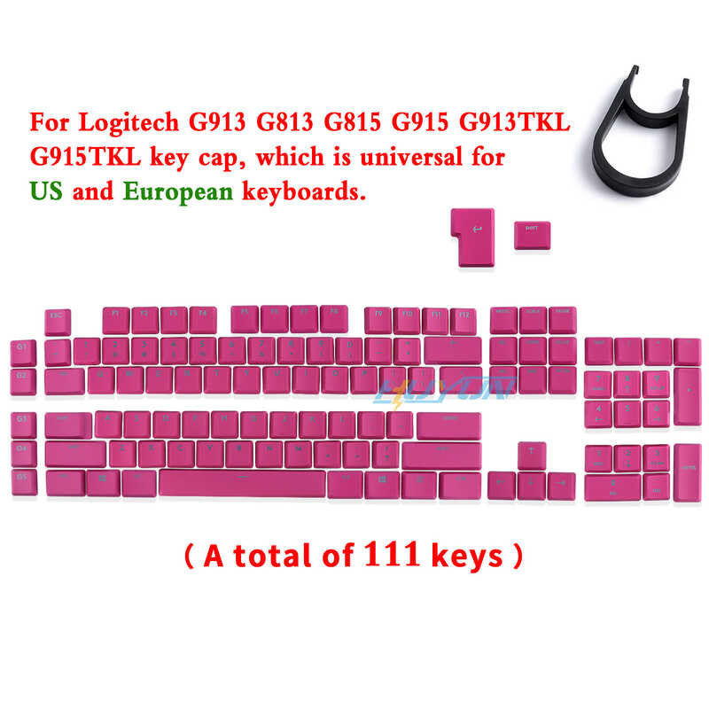 Buong Set Isang Keyboard Replacement 4 Kulay Na Keycaps Para Sa Logi ...