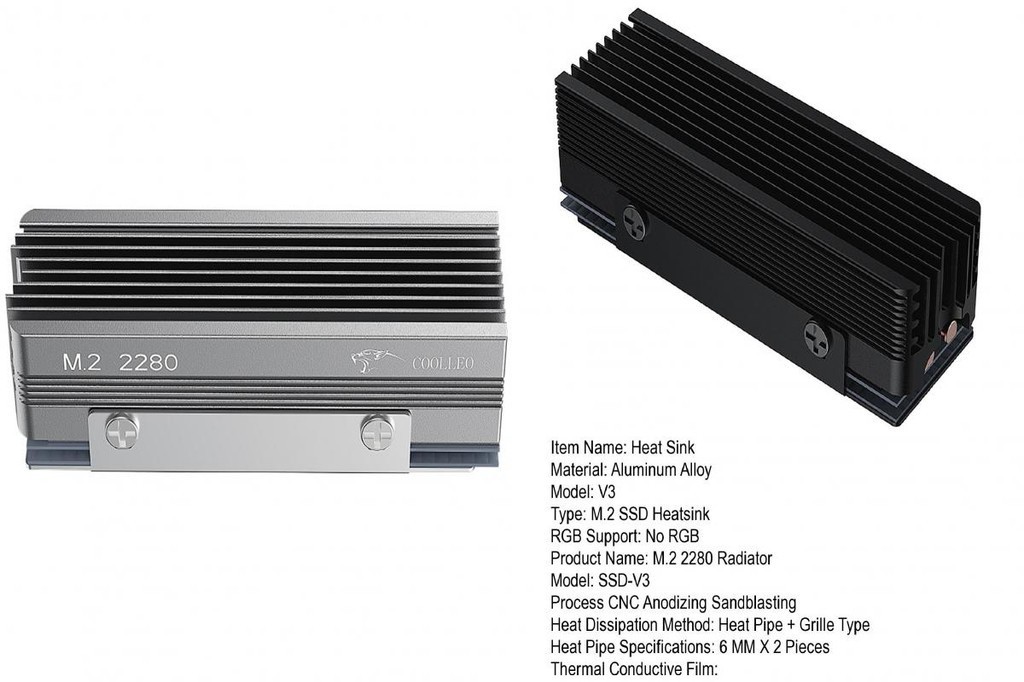 M.2 Ssd Cooler Ssd Temperature Reduction Heatsink Enhanced Cooling ...