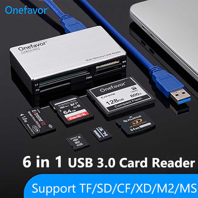 1 Multi 6 USB 3.0 Compact Flash Memory Card Reader Adapter 5Gbps Para ...