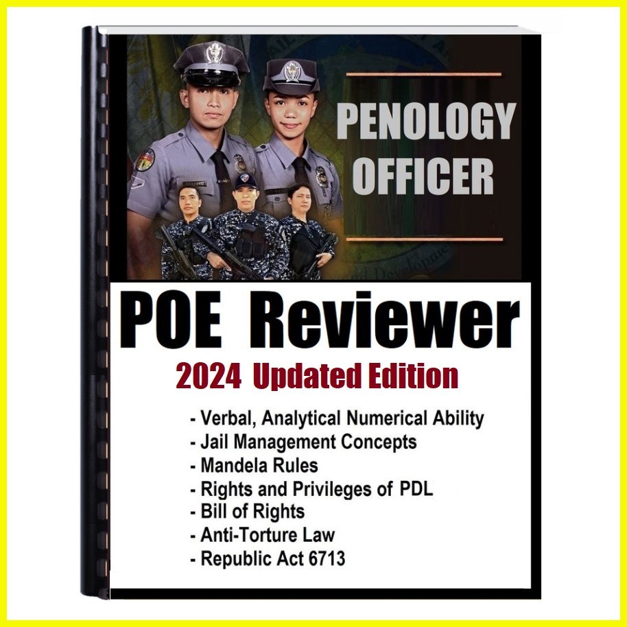 Penology Officer Exam Reviewer 2024 Updated Edition (POE Reviewer ...