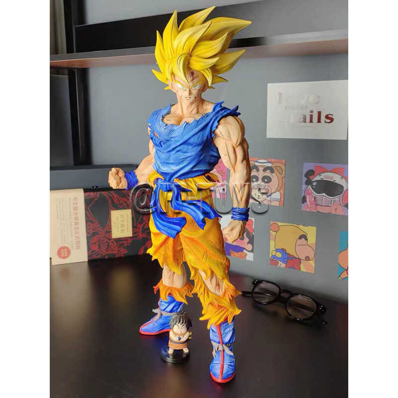 F 43Cm Dragon Ball Z Min Vegeta Son Goku Namek Action Figure GK Statue ...