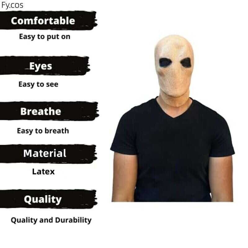 Horror Faceless Man Mask Creepy Devil Full Face Latex Helmet Scary ...