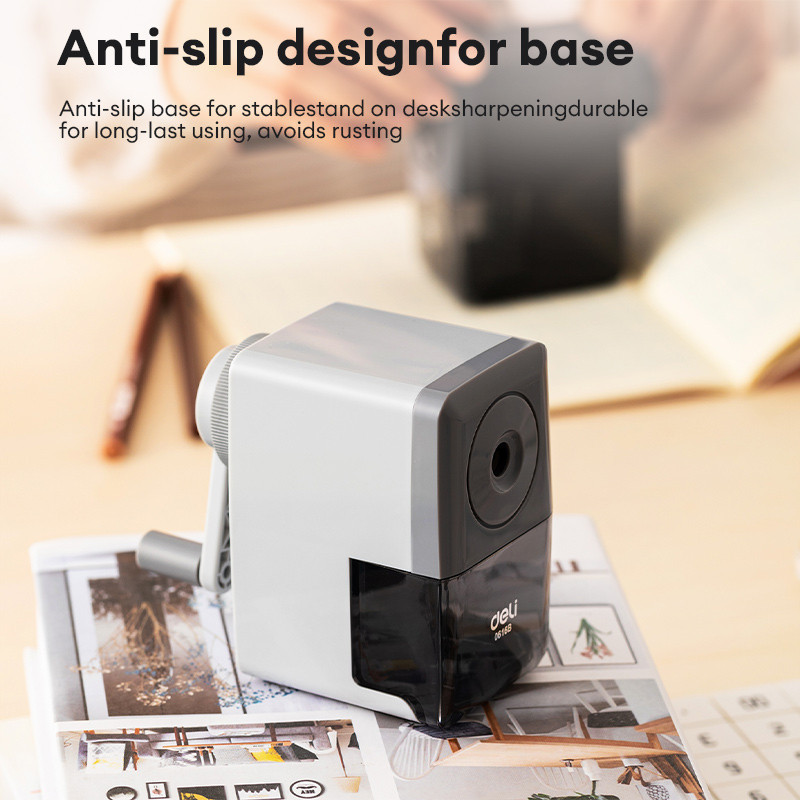 Deli E0616B Rotary Pencil Sharpener Hand Crank Manual Mechanical Pencil ...