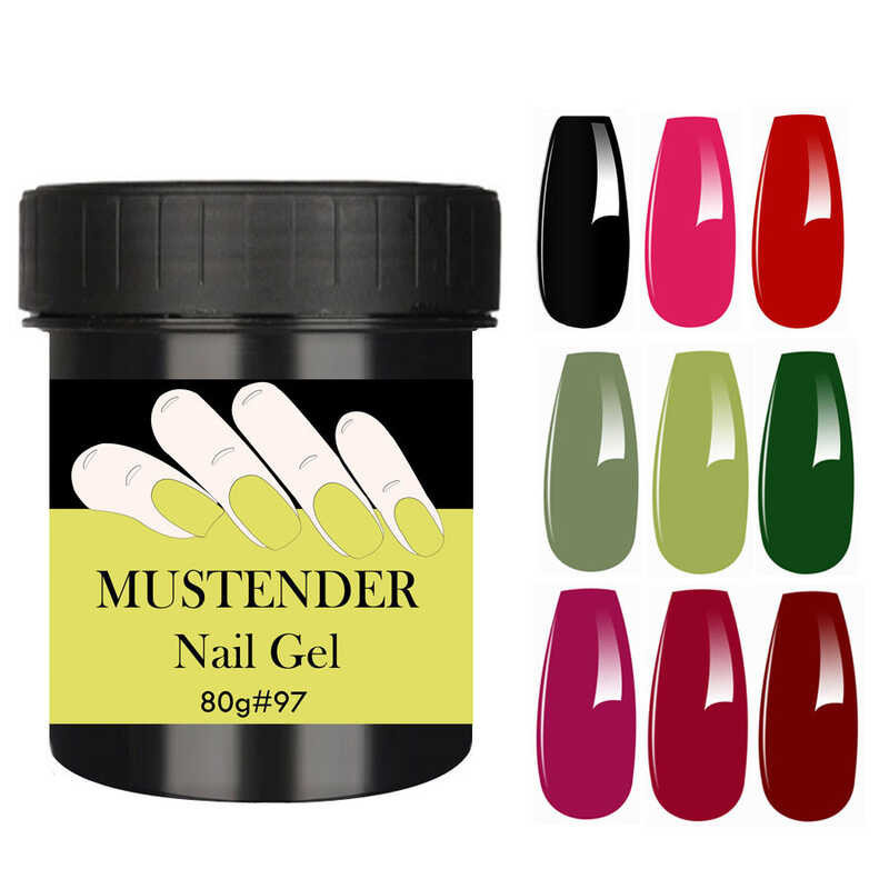 80G Pure Color Polish Red White Black Candy Arons UV Gel Varnish Glue ...