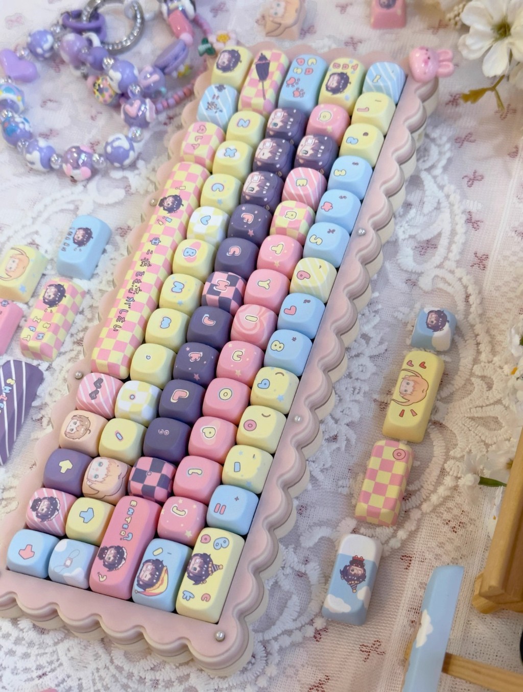 Takanashi Rikka Keycap MOA Profile 128 Keys PBT Dye Sublimation Cute ...