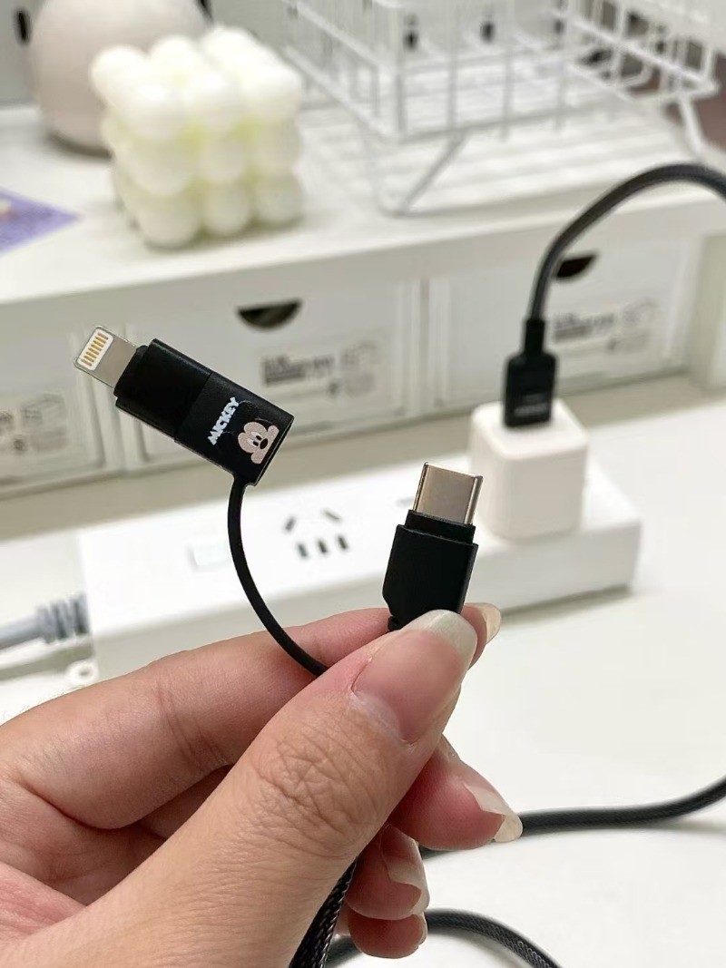 Disney SS-592 Fast Charging Data Cable Donald Mickey Daisy Minnie Type ...