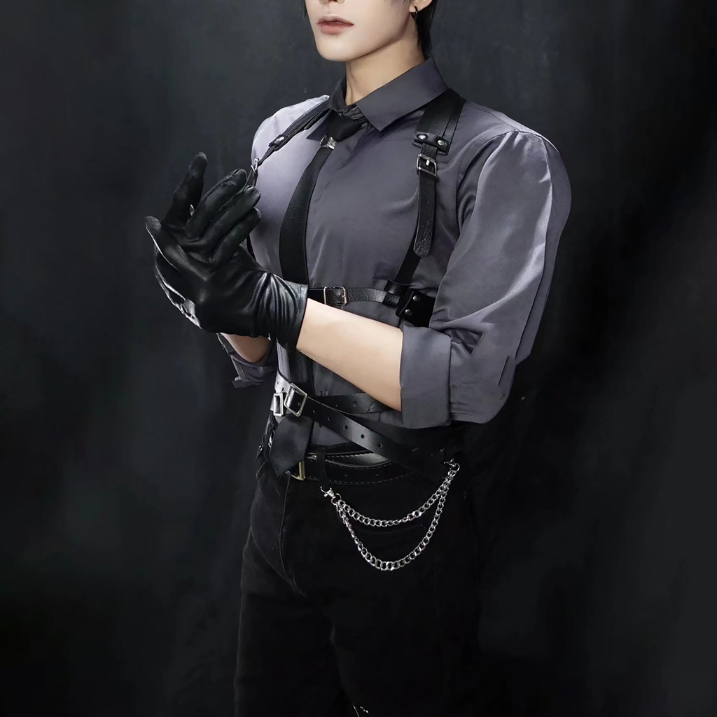 Mens PU Leather Binding Straps Decorative Waistbands Men Women Body ...