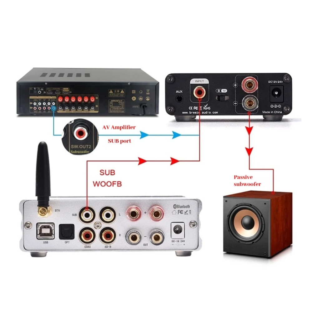 100W HIFI Fever Audio Professional Subwoofer Class D Digital Amplifier ...