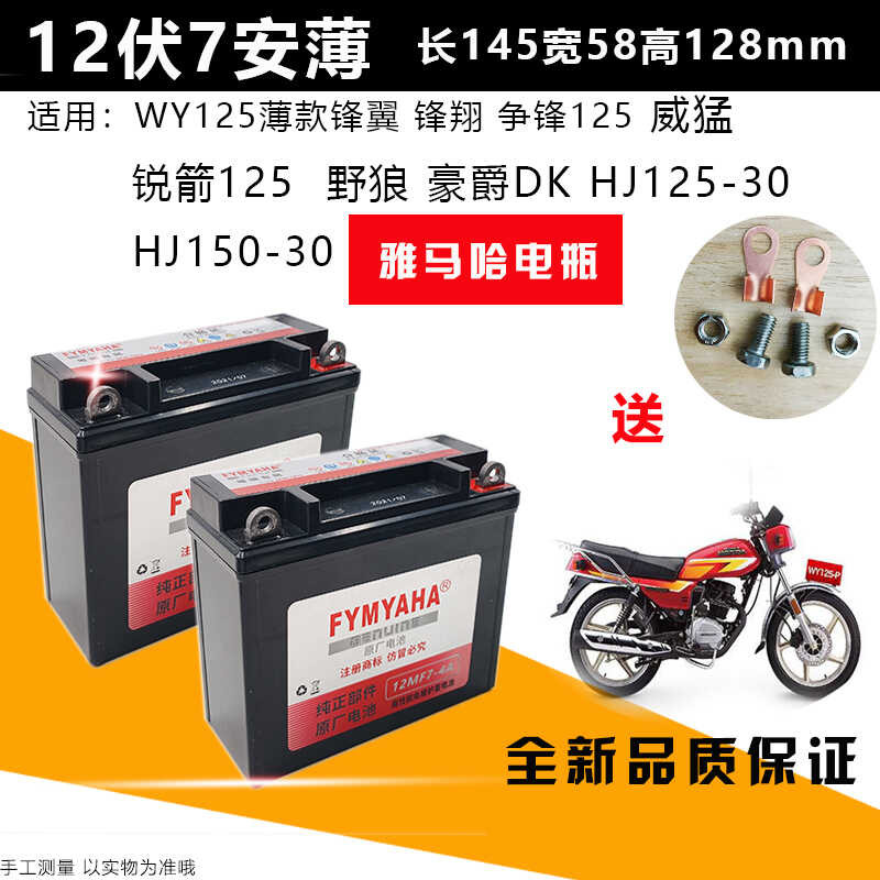 WY125-F/C/9 Men's Motorcycle Unified 12V 7A Dry Battery Maintenance Free | Shopee Philippines