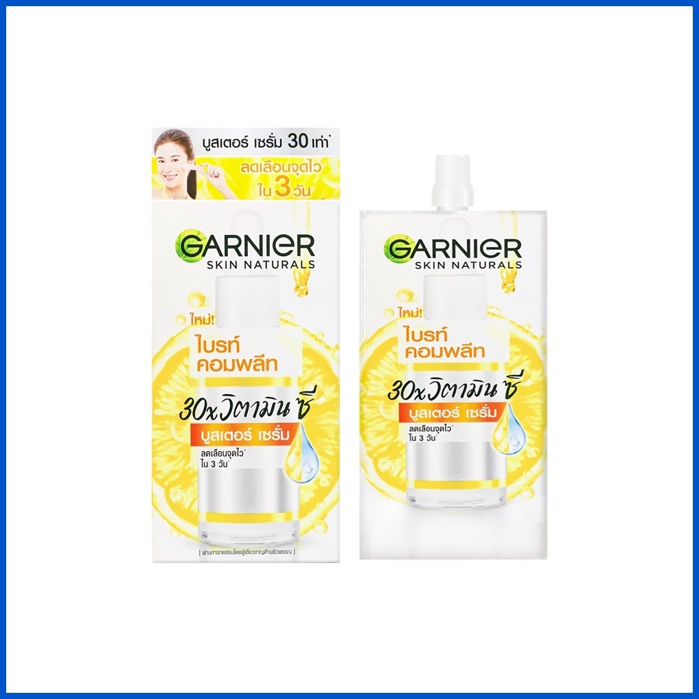 ♀ (1 Sachet) Garnier 30x Vitamin C Booster Serum Bright Complete Sachet ...