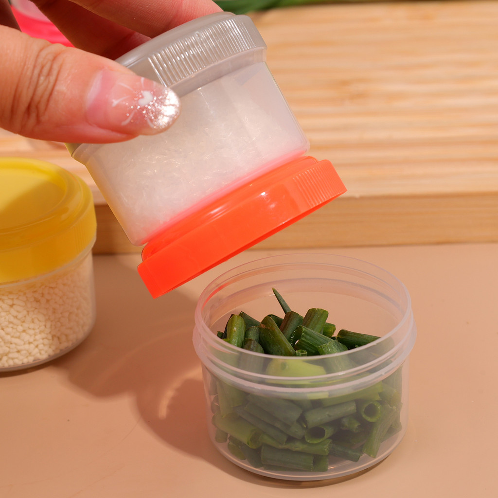 4Pcs Condiment Containers with Lids - Mini Salad Dressing Plastic Boxes ...