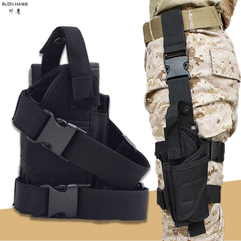 Outdoor tactical army fans CS field leg cuffs, quick pull tornado thigh ...