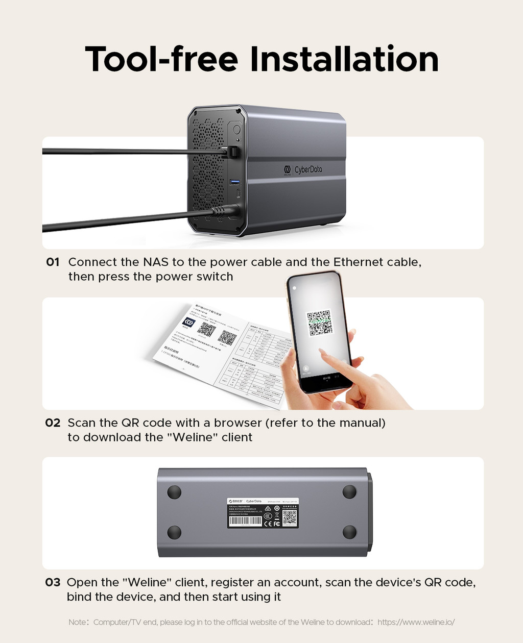 ORICO Home Storage NAS Multimedia Center Built-in Hard Drive Data ...