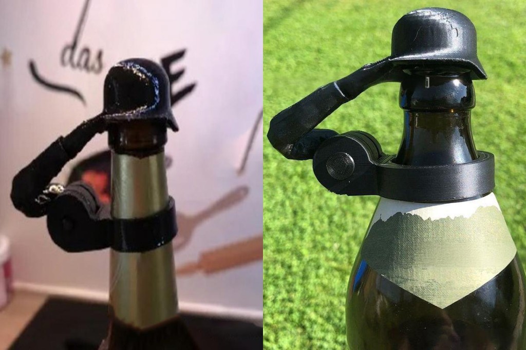 someryer| Pla Beer Bottle Cap Soldier Salutes Beer Bottle Helmet 3d ...