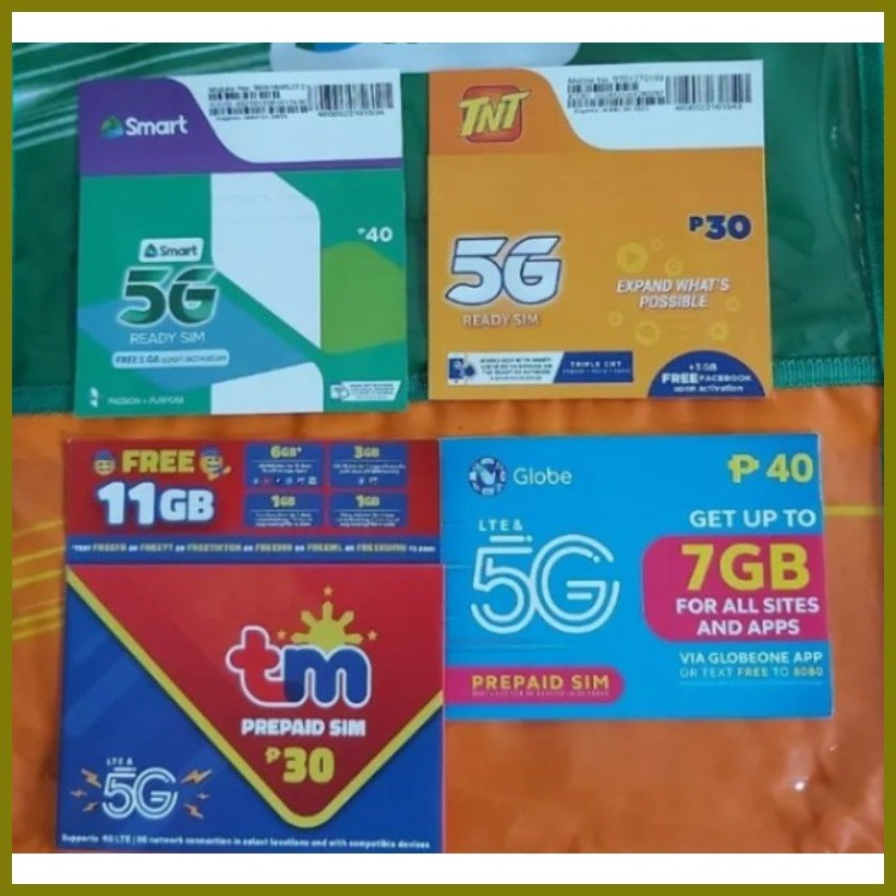 ∞ 2025 TNT5G/SMART5G/TM5G/GLOBE5G Tricut Sim Sim Card with Free Promo ...