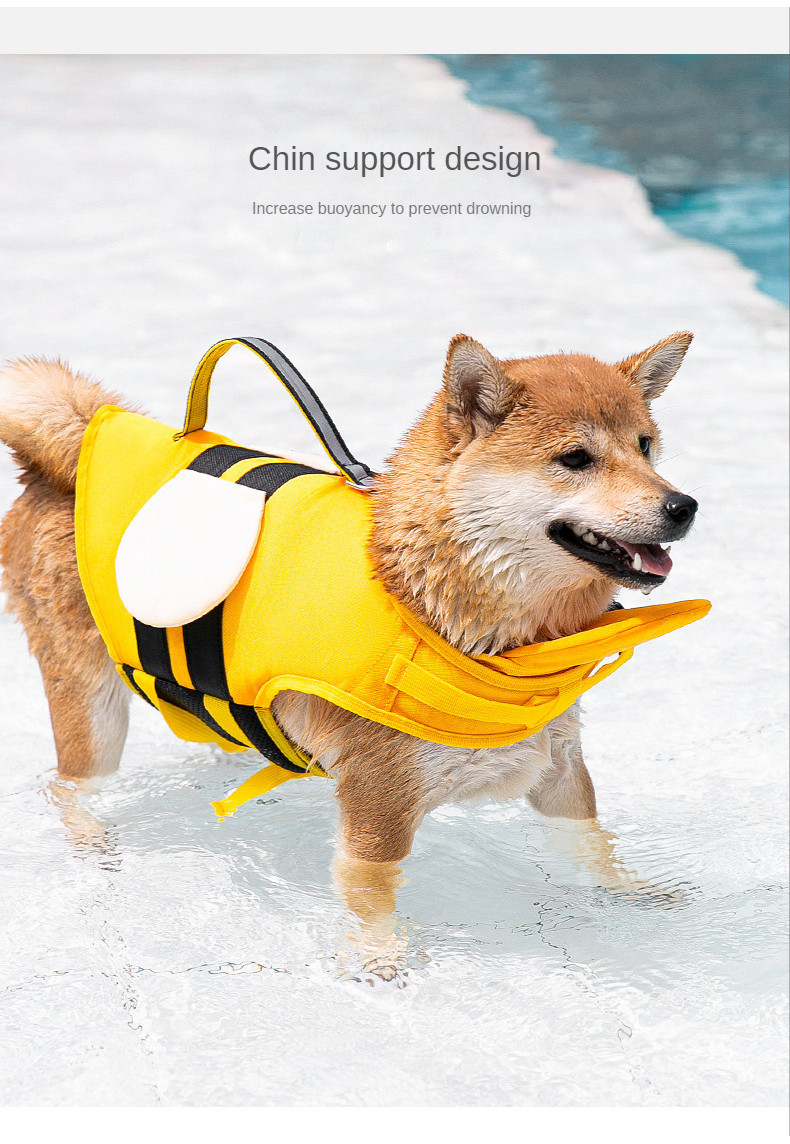 DODO Dog life jacket summer heat cooling swimming animal shape bee ...