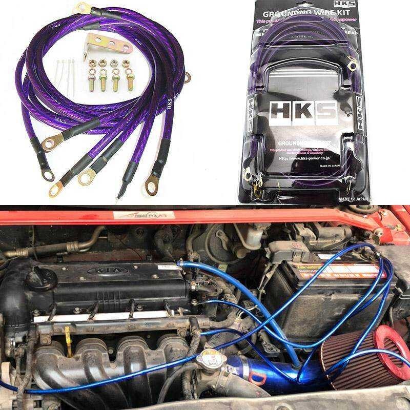 Universal 5 in 1 Plastic Surface Car Battery Grounding Cable Set High ...