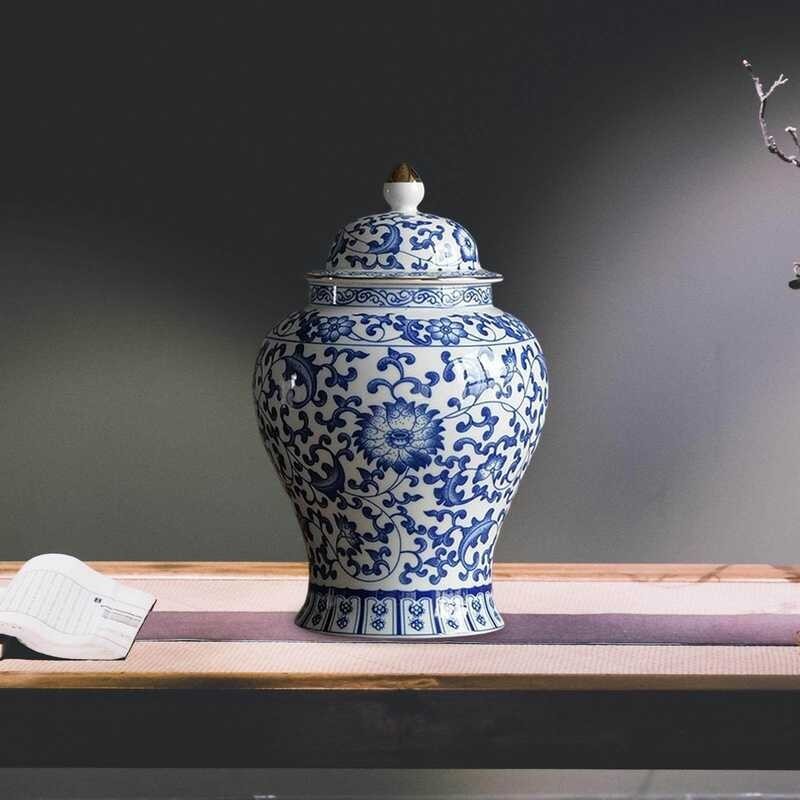 Chinese Moon TRIANGLE Ceramic Ginger Flower Vase Centerpiece ...