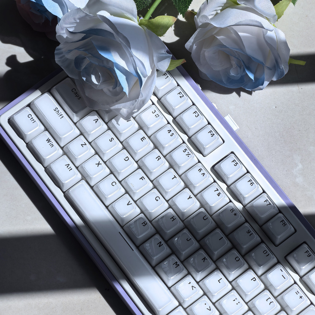 White Jelly Crystal Keycaps Translucent PC Double Shot Similar OEM ...