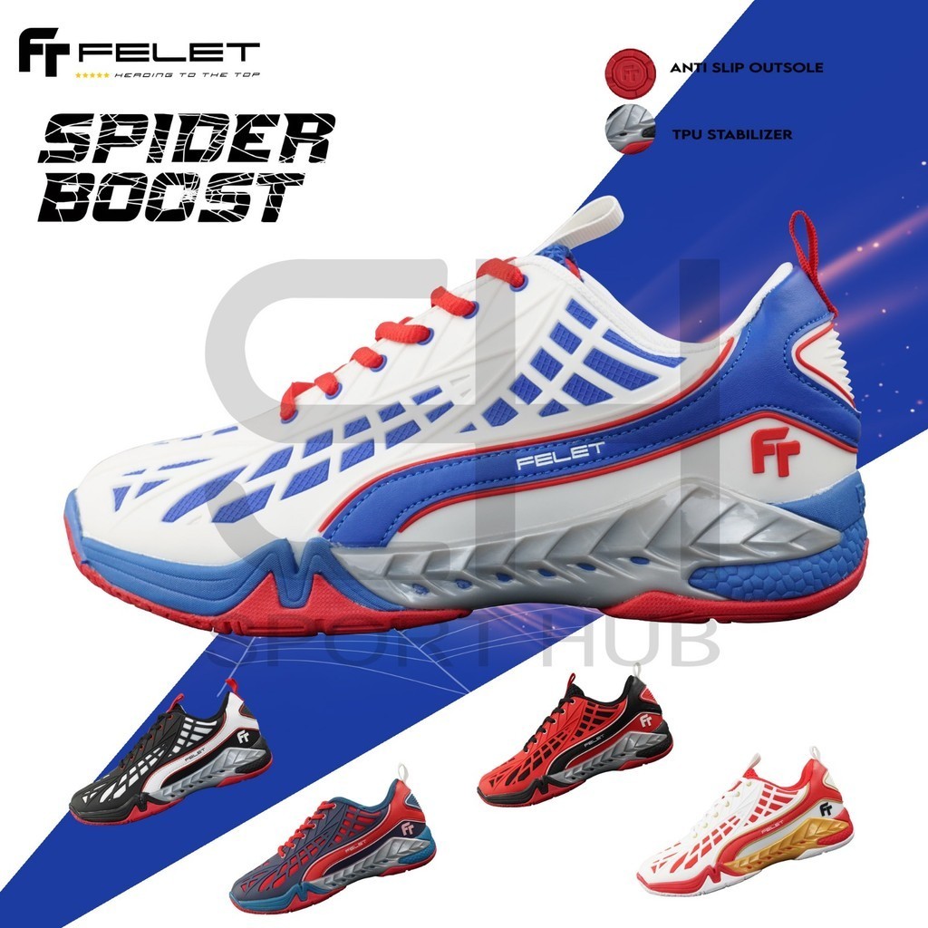 Felet Spider Boost Badminton Shoes Kasut Badminton Lelaki Felet Shoes ...