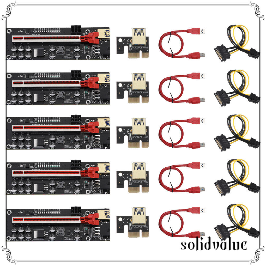 " PCI-E Adapter Card Converter LED Indicator 6pin PCI-Express Graphic ...