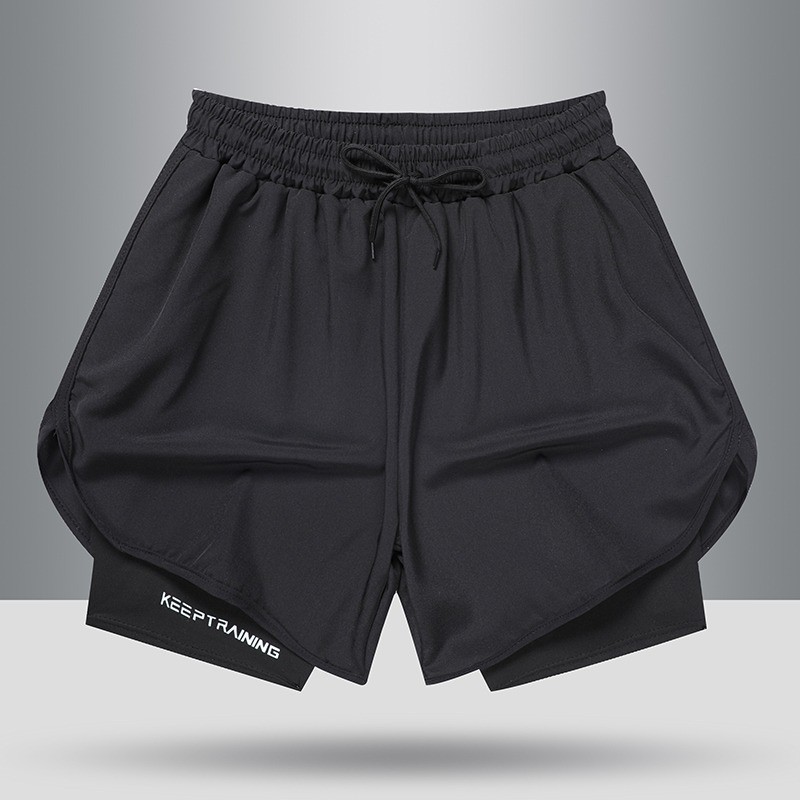 M-5XL Men's 2 in 1 Running Shorts with leggings Sport Pants Fitness ...