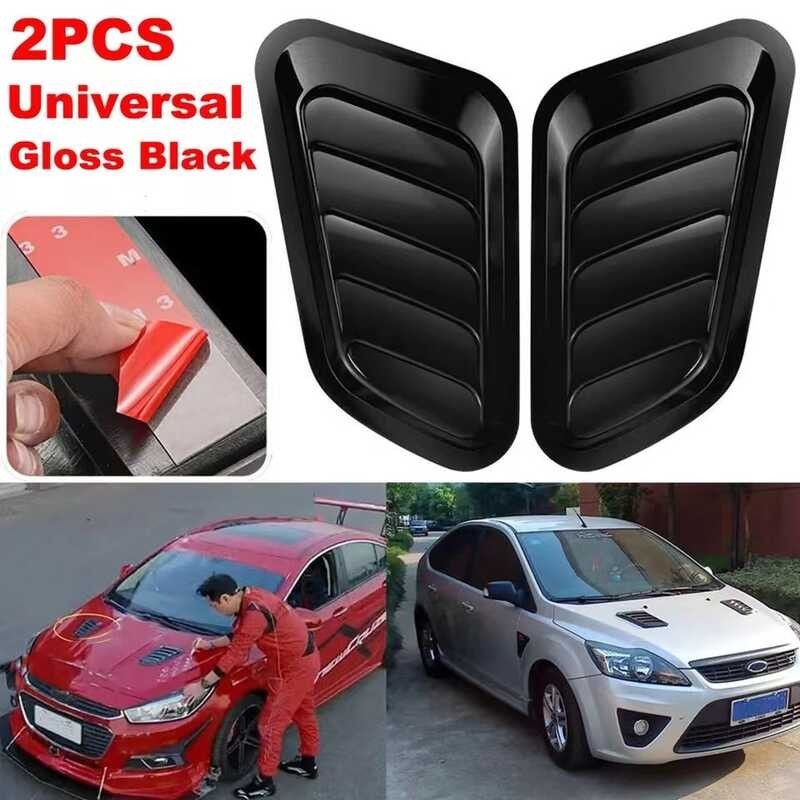 2pcs Universal Fit ABS Gloss Black Side Diffuser Design For Air Flow ...
