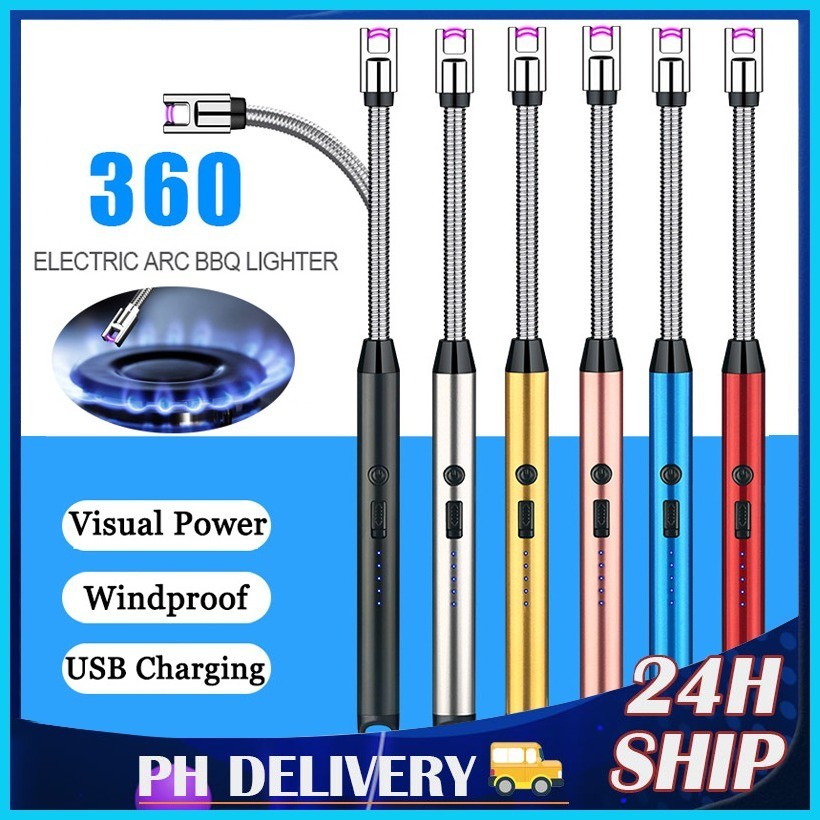 Candle lighter Rechargeable electric arc lighter 360° flexible ...