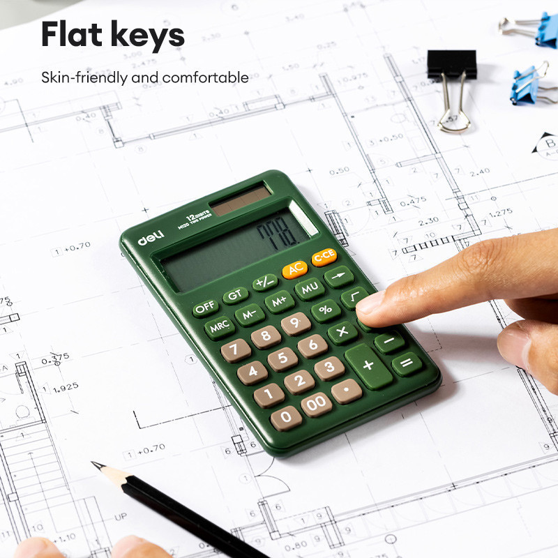 Deli School Supplies Small Portable Calculator Office Supplies | Shopee ...