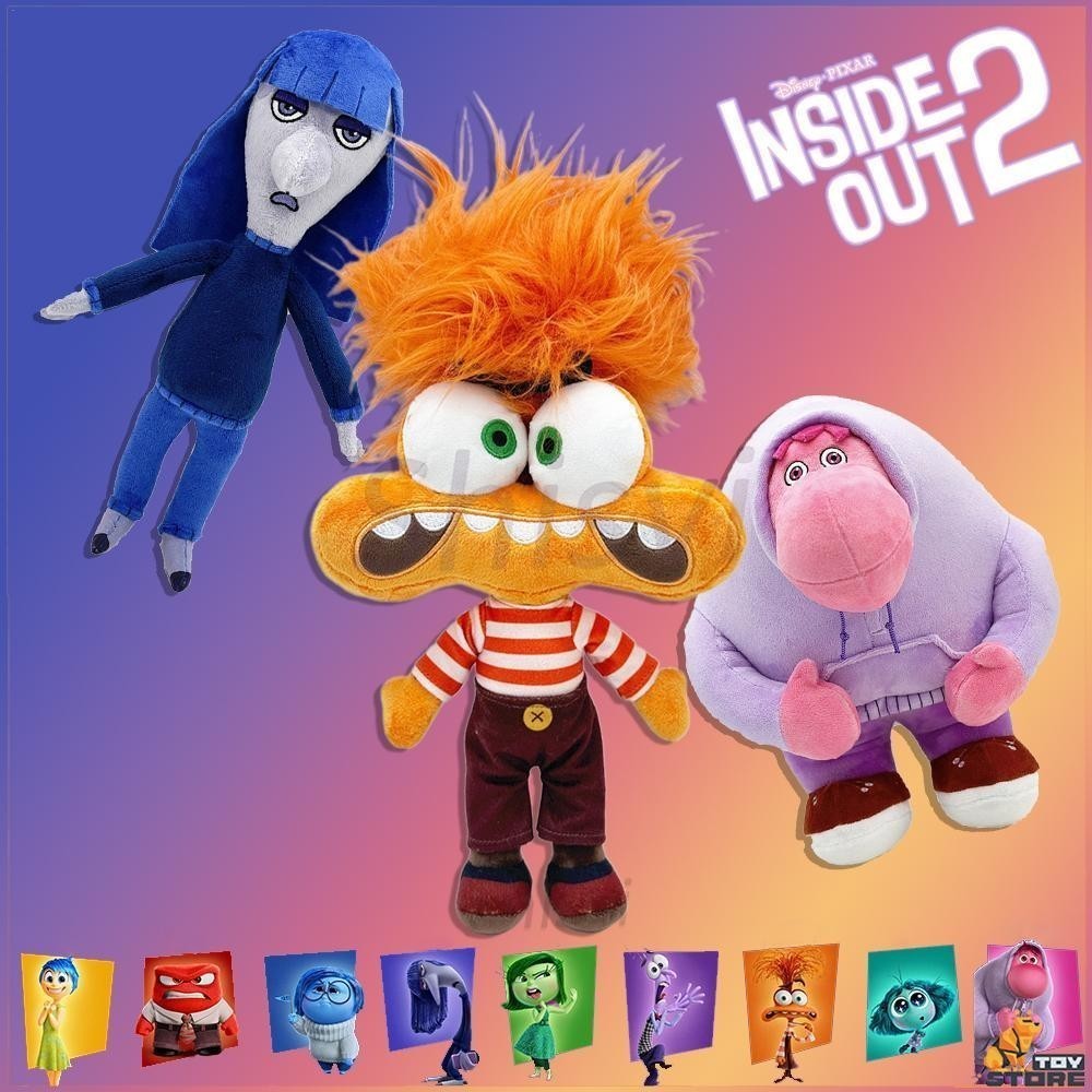 Inside Out 2 Plush,Disney Cartoon Inside Out 2 Anger Sadness Disgust ...