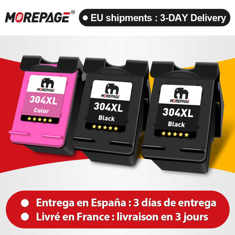 Morepage Compatible Ink Cartridge Para Sa 304 304Xl HP Deskjet 2620 ...