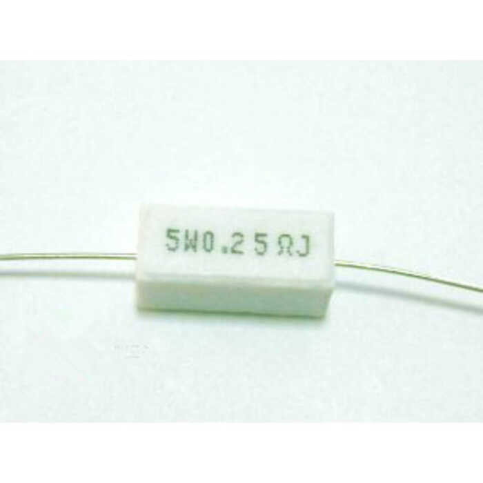 simento 5W 0.25R 0.25 ohm ceramic resistor horizontal lead 10 pieces=2 ...