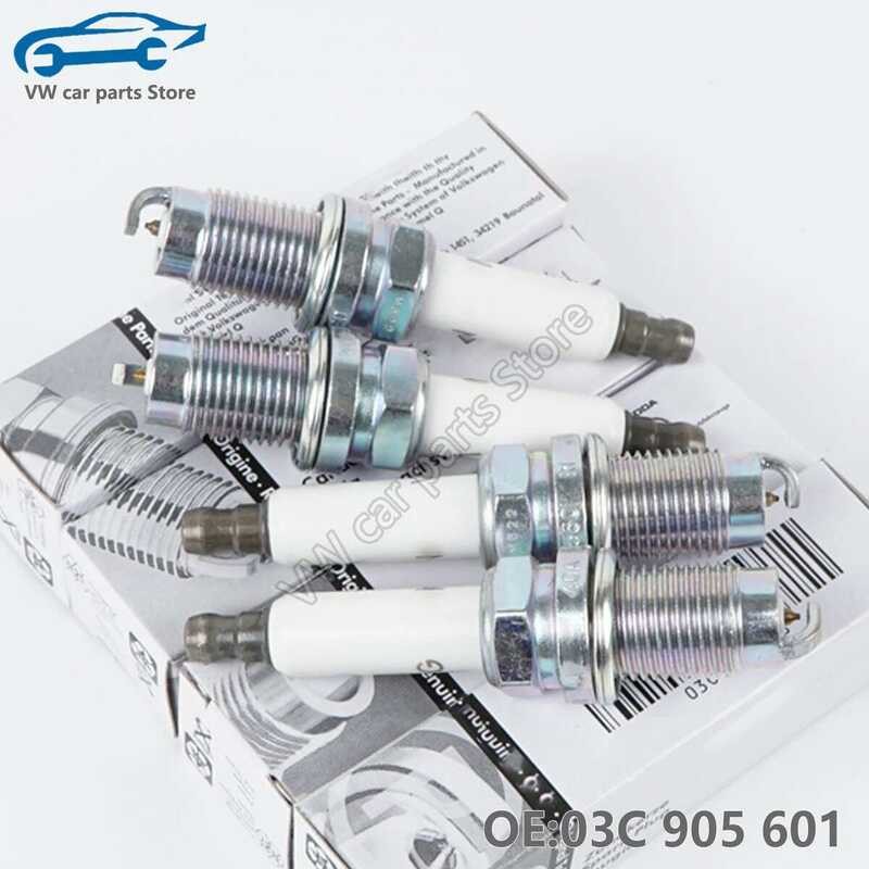 LY 4 PCS 03C905601 Platinum Spark Plug For A-Udi A1 A3 VW Golf Jetta ...