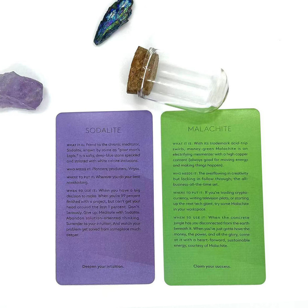 Crystal Stone Tarot Cards, 78Zhang Shen Yu Card Deck,Pure English Party ...